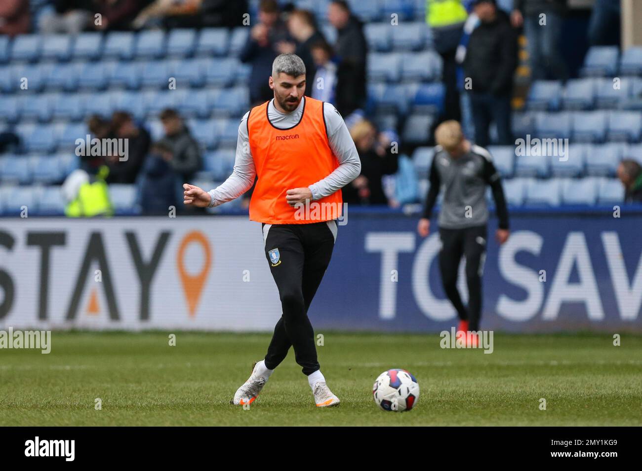 Callum Paterson #13 of Sheffield Wednesday warms up during the Sky Bet ...