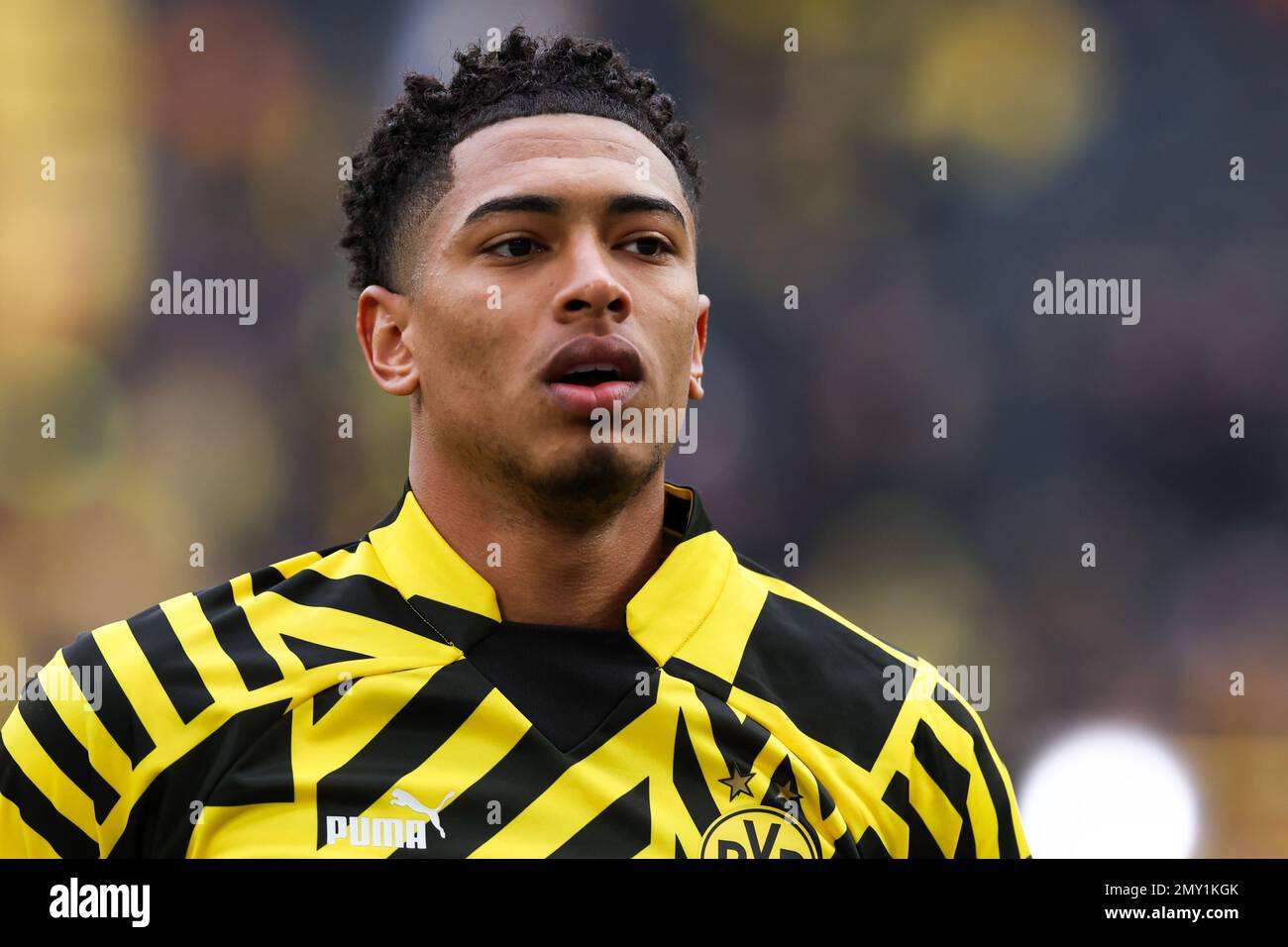 DORTMUND, GERMANY - FEBRUARY 4: Jude Bellingham of Borussia Dortmund ...