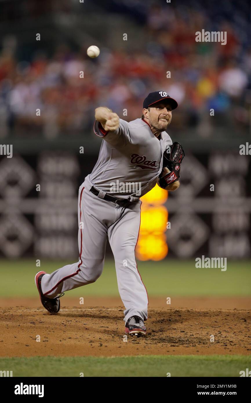 Washington Nationals' Max Scherzer in action during a baseball game ...