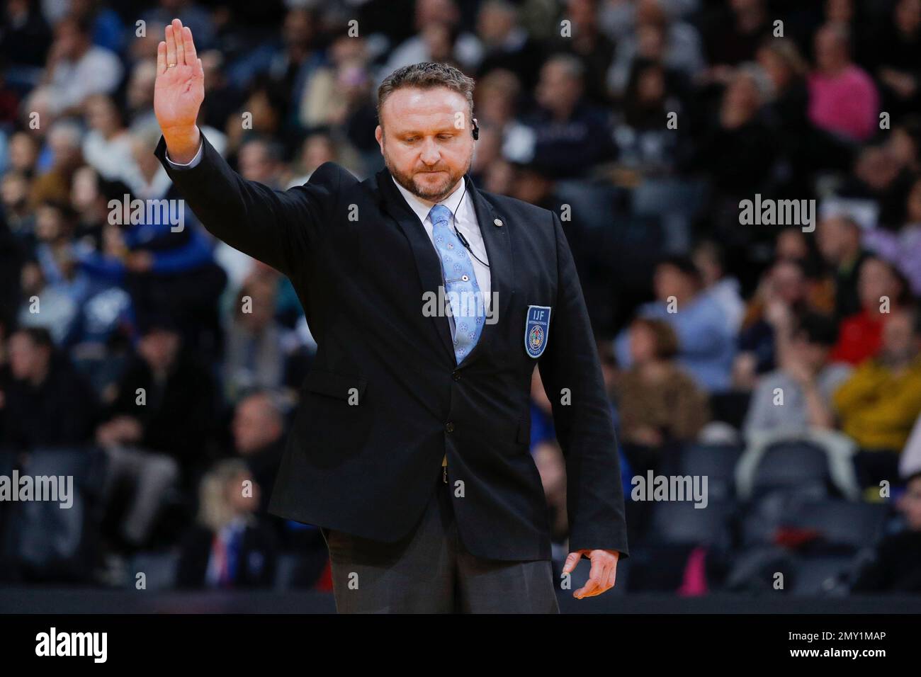 Paris, France. 04th Feb, 2023. Matthieu Bataille (FRA) as referee ...