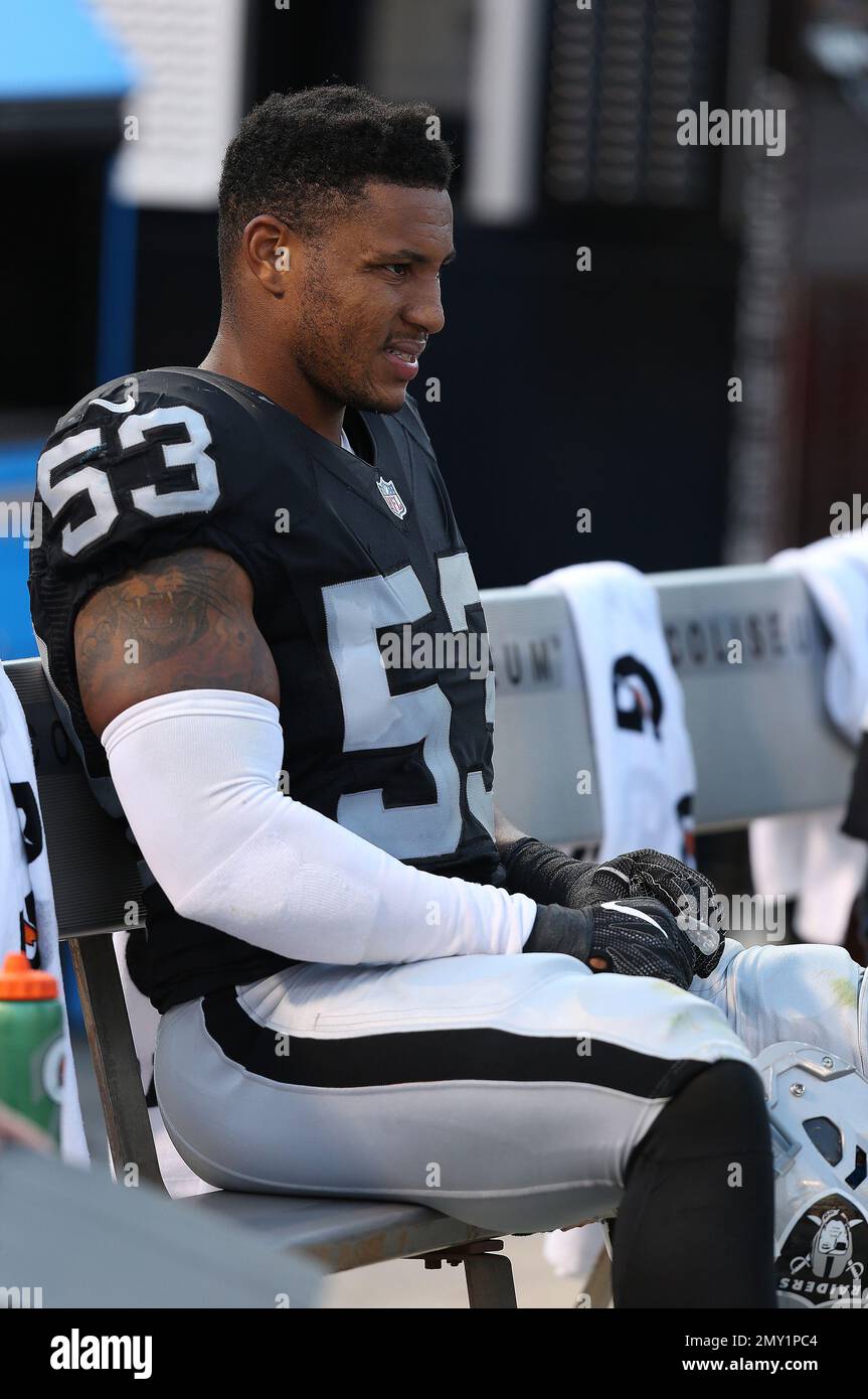 Oakland Raiders linebacker Malcolm Smith (53) during an NFL football ...