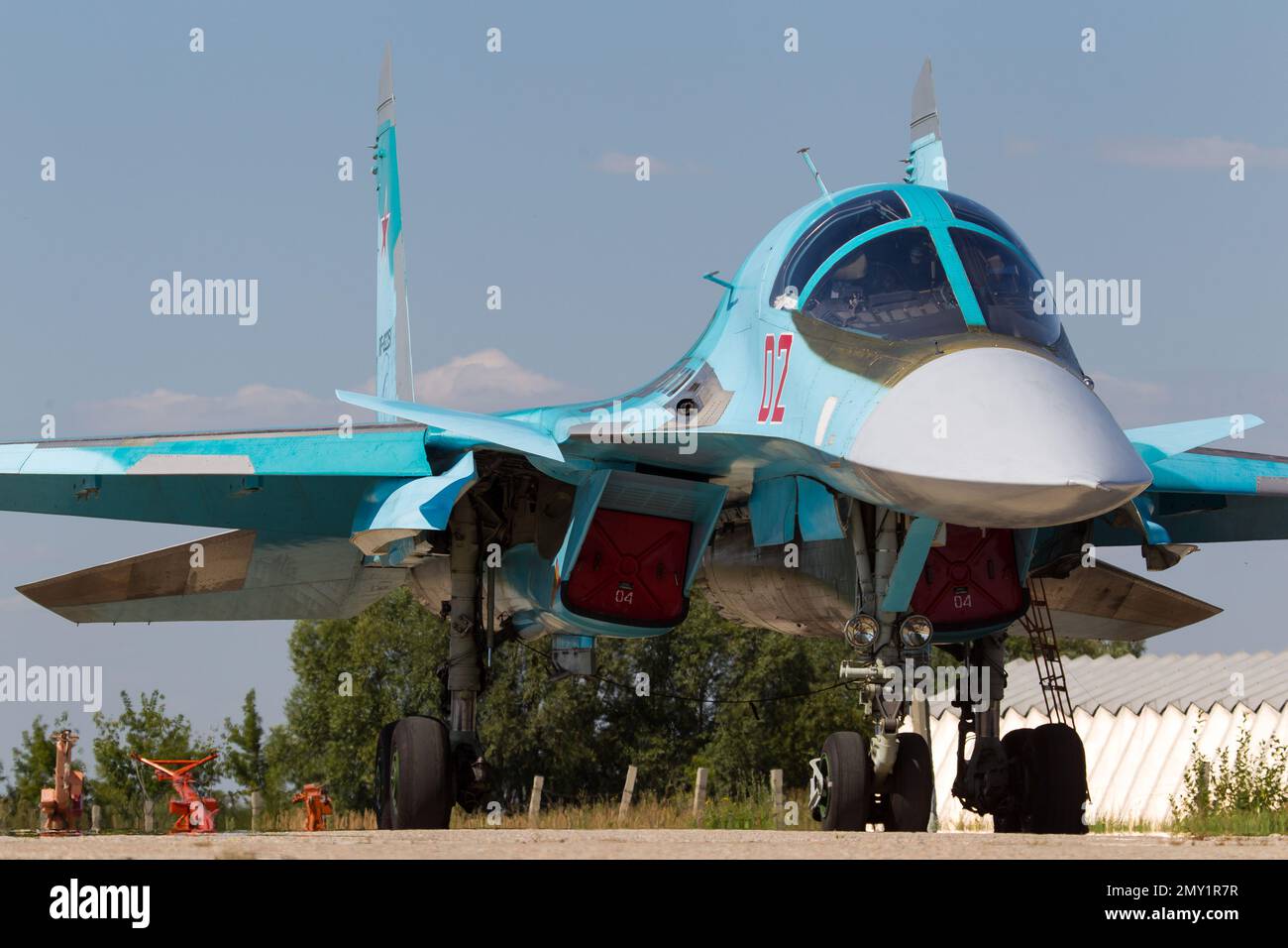 Su-34 Fullback Fighter-Bomber jet of the Russian Air Force at the ...