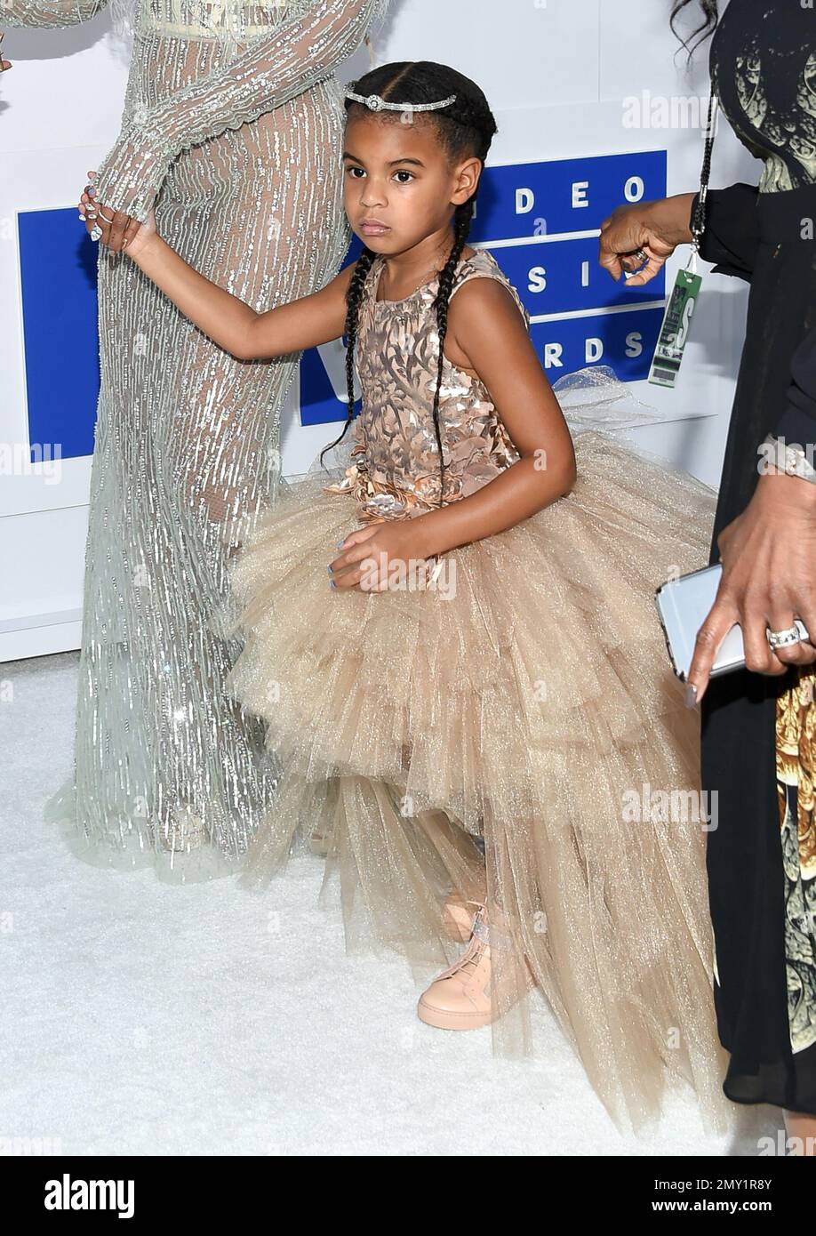 Blue Ivy arrives at the MTV Video Music Awards at Madison Square Garden ...