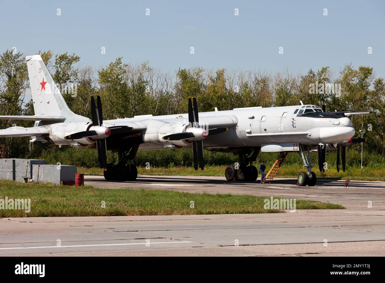 Tupolev Tu-95 Bear heavy bomber Bomber jet of the Russian Air Force at ...