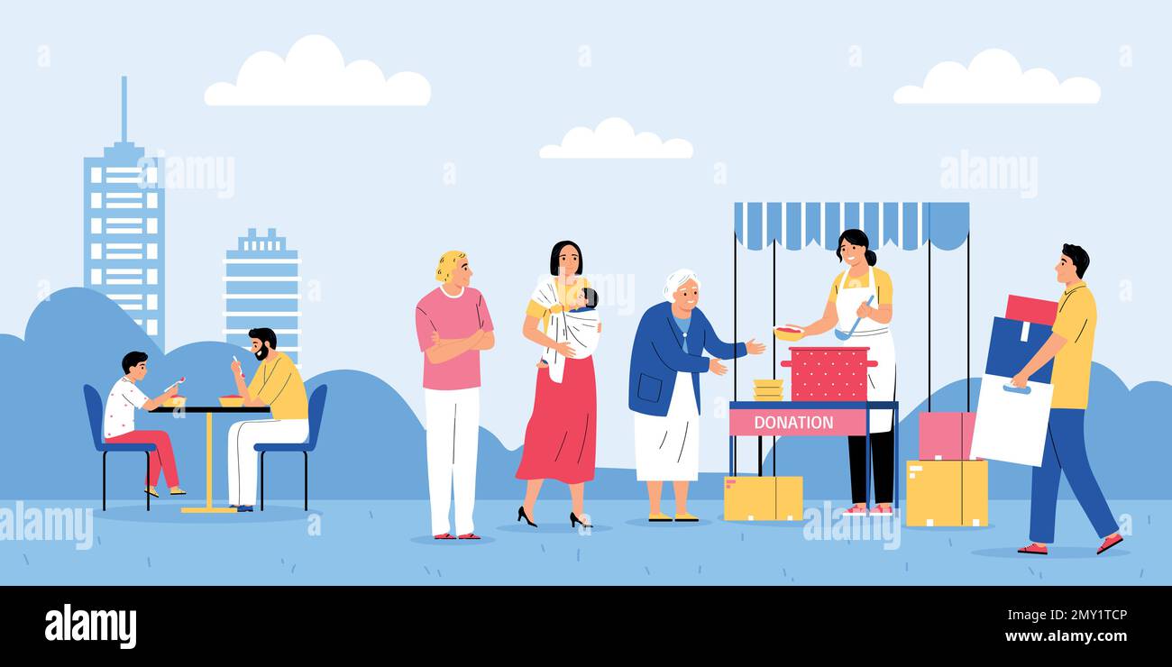 Charity kitchen Stock Vector Images - Alamy