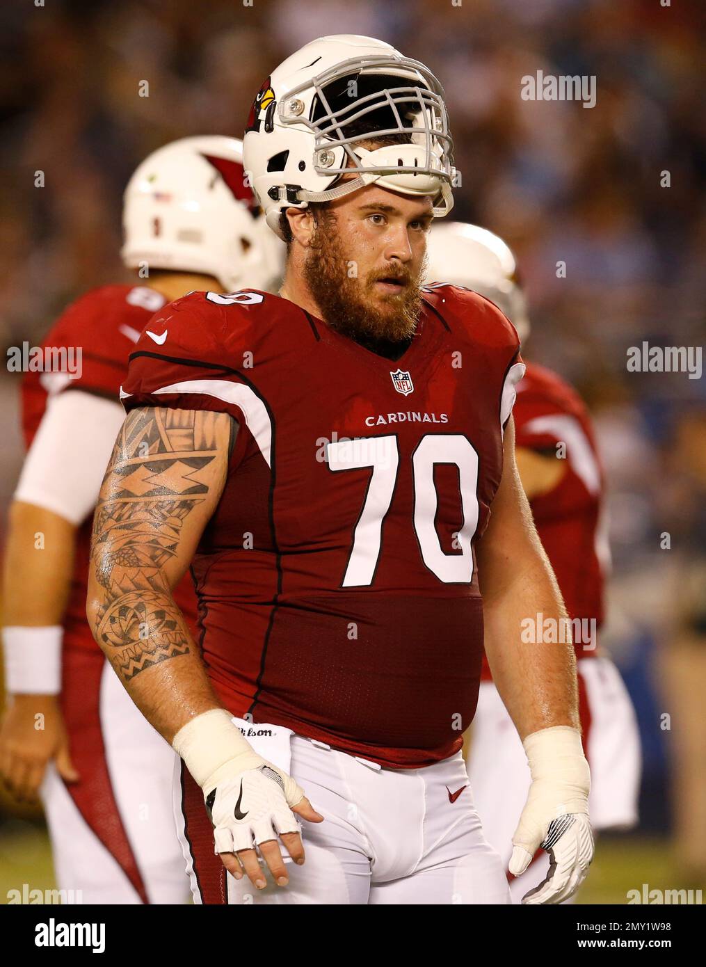 Arizona Cardinals center Evan Boehm (70) during a preseason NFL ...
