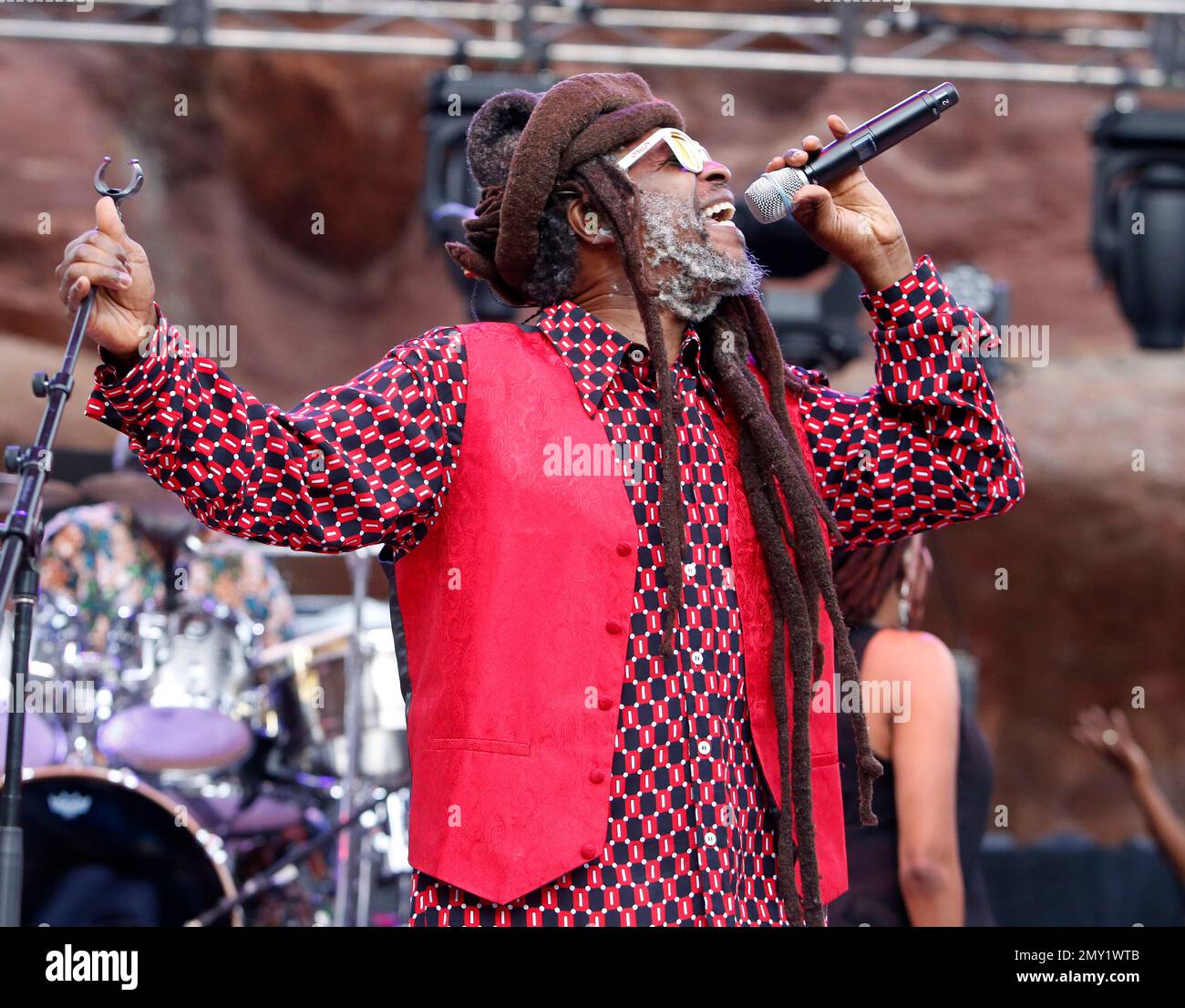 Steel Pulse singer, Selwyn Brown is seen at Reggae on the Rocks at Red ...