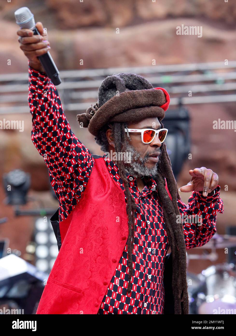Steel Pulse singer, Selwyn Brown is seen at Reggae on the Rocks at Red ...