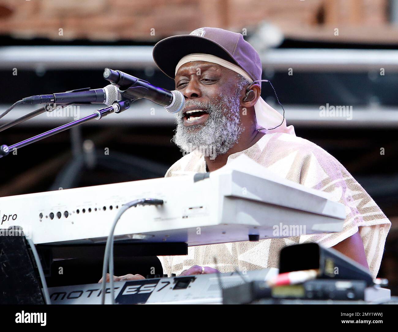 Steel Pulse keyboard's player, Sidney Mills is seen at Reggae on the ...