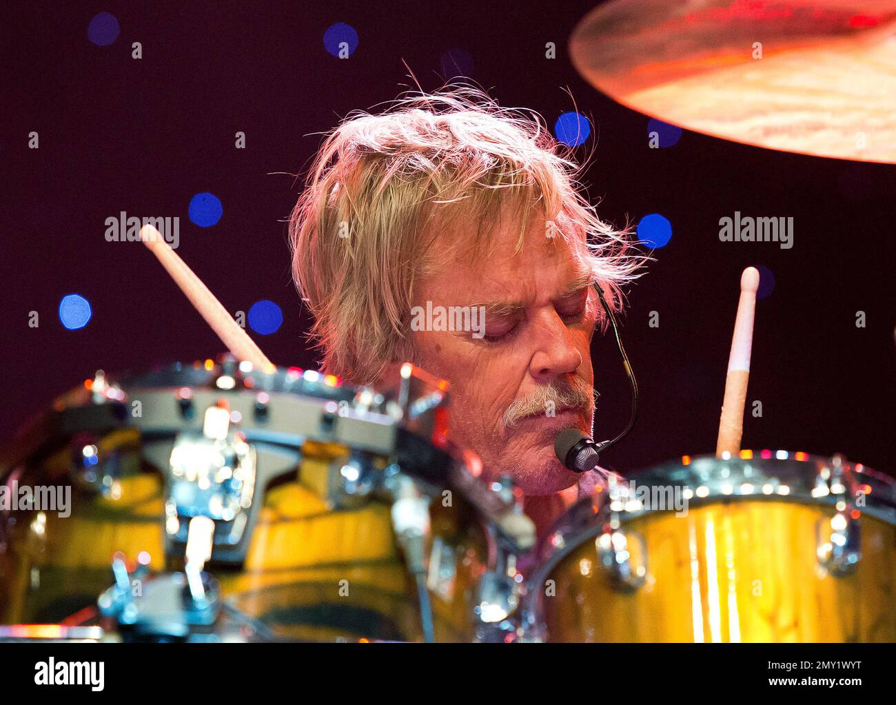 ZZ Top drummer Frank Beard performs at Blue Hills Bank Pavilion on ...