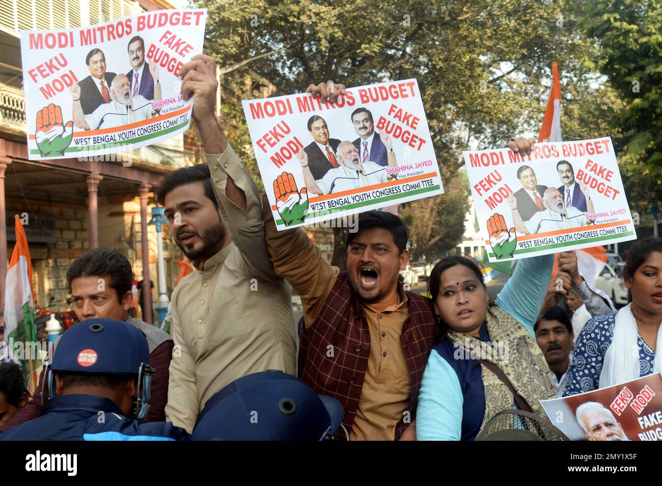 Non Exclusive: February 3, 2023, Kolkata, India: Activists of the Youth ...