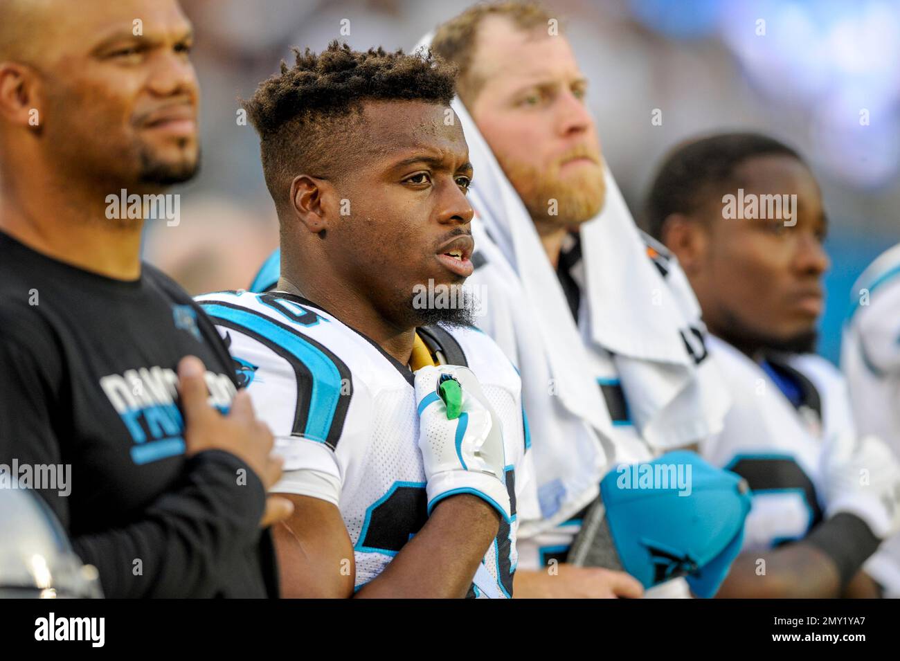 Carolina Panthers running back Jonathan Stewart (28) stands during the ...