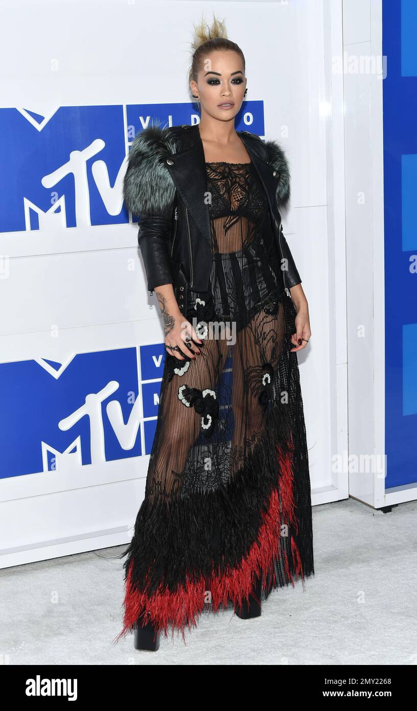 Rita Ora arrives at the MTV Video Music Awards at Madison Square Garden ...