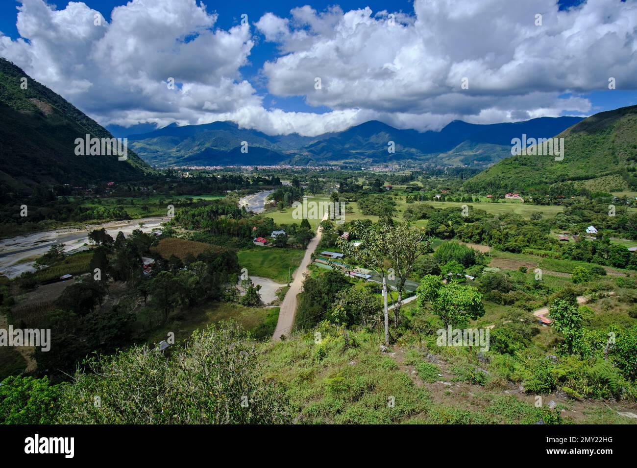Impressive landscape view from the top of the natural viewpoint in ...