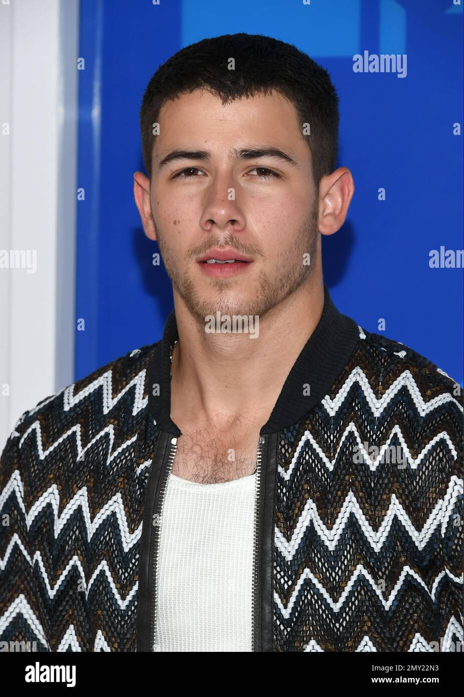 Nick Jonas arrives at the MTV Video Music Awards at Madison Square ...