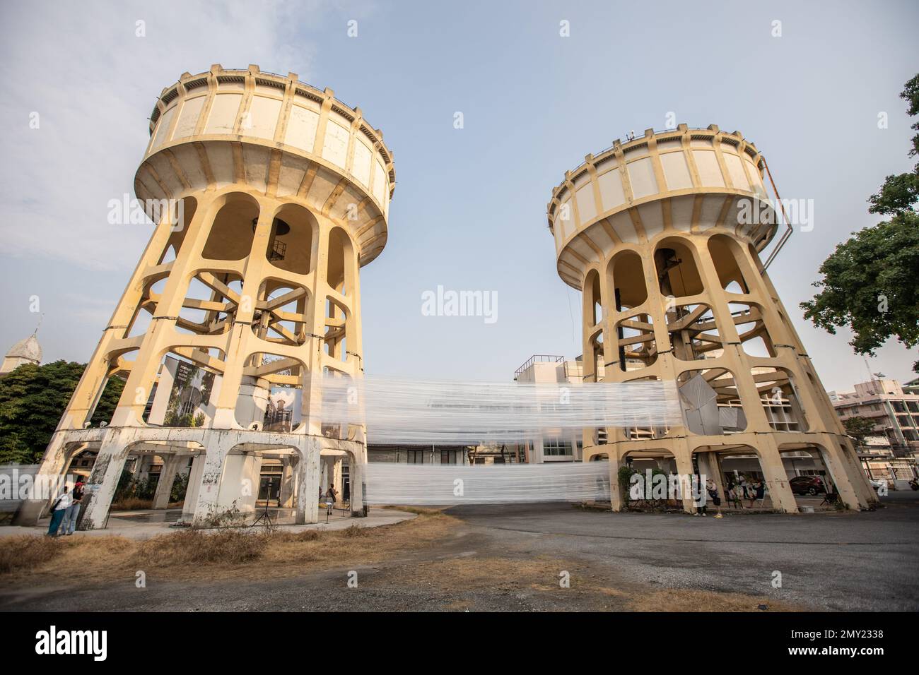 Plastic wrap seen around the Metropolitan Waterworks Authority Maen Si ...