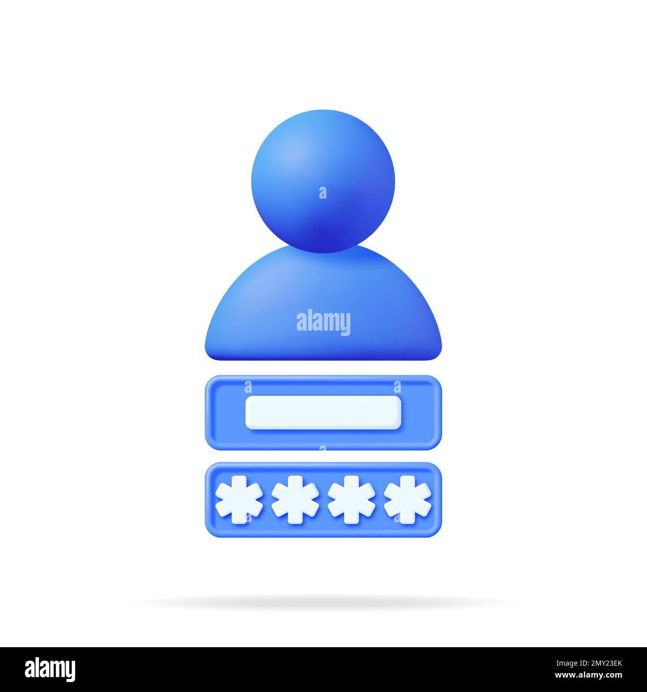 3D User Login Form Page Stock Vector Image & Art - Alamy