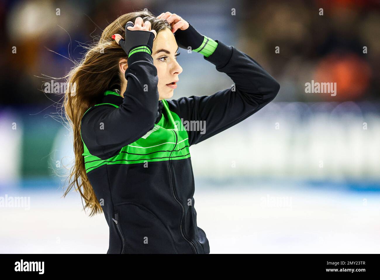 HERENVEEN - Femke Kok in action on the second 500 meters during the ...