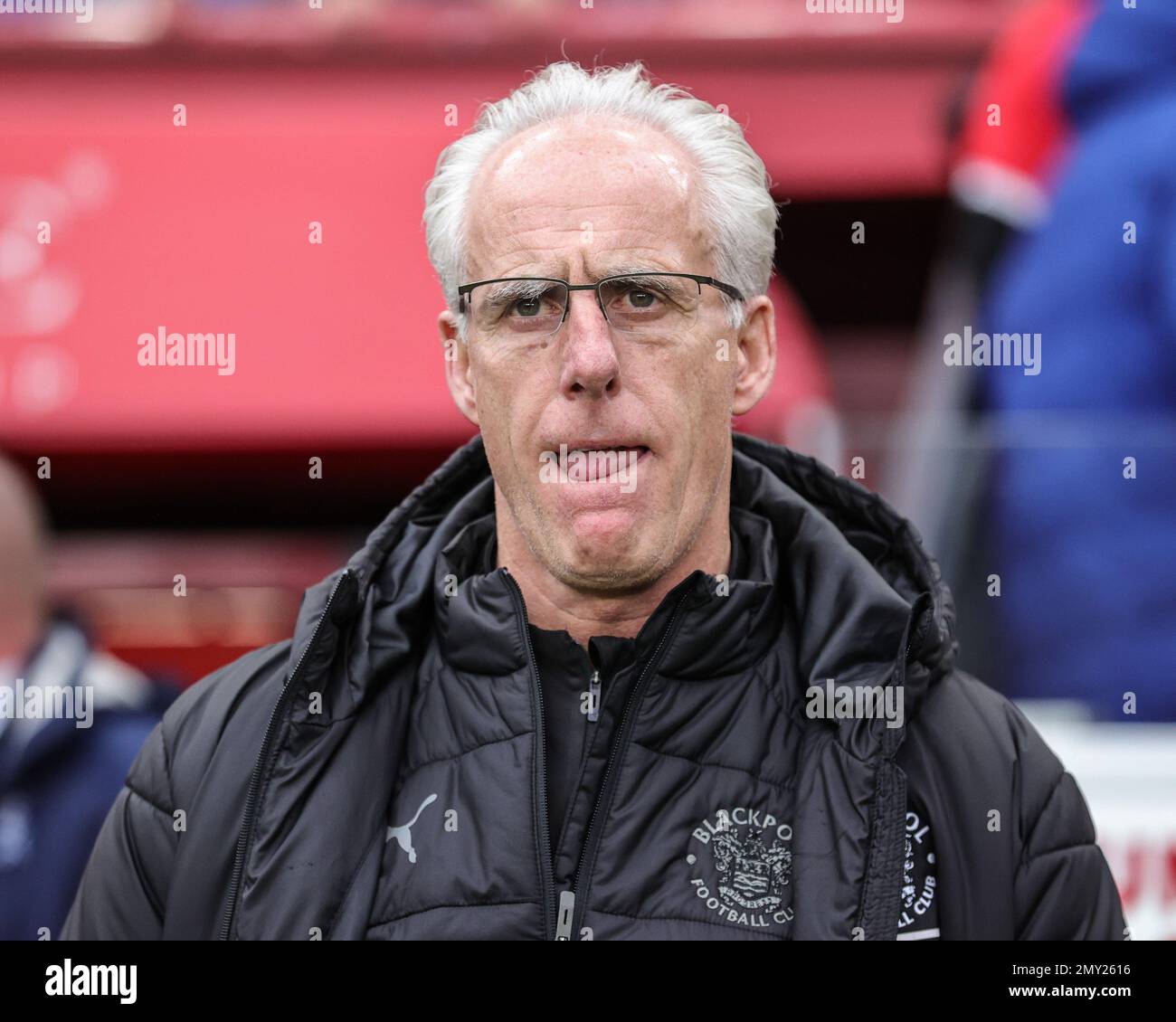 Mick McCarthy manager of Blackpool during the Sky Bet Championship ...