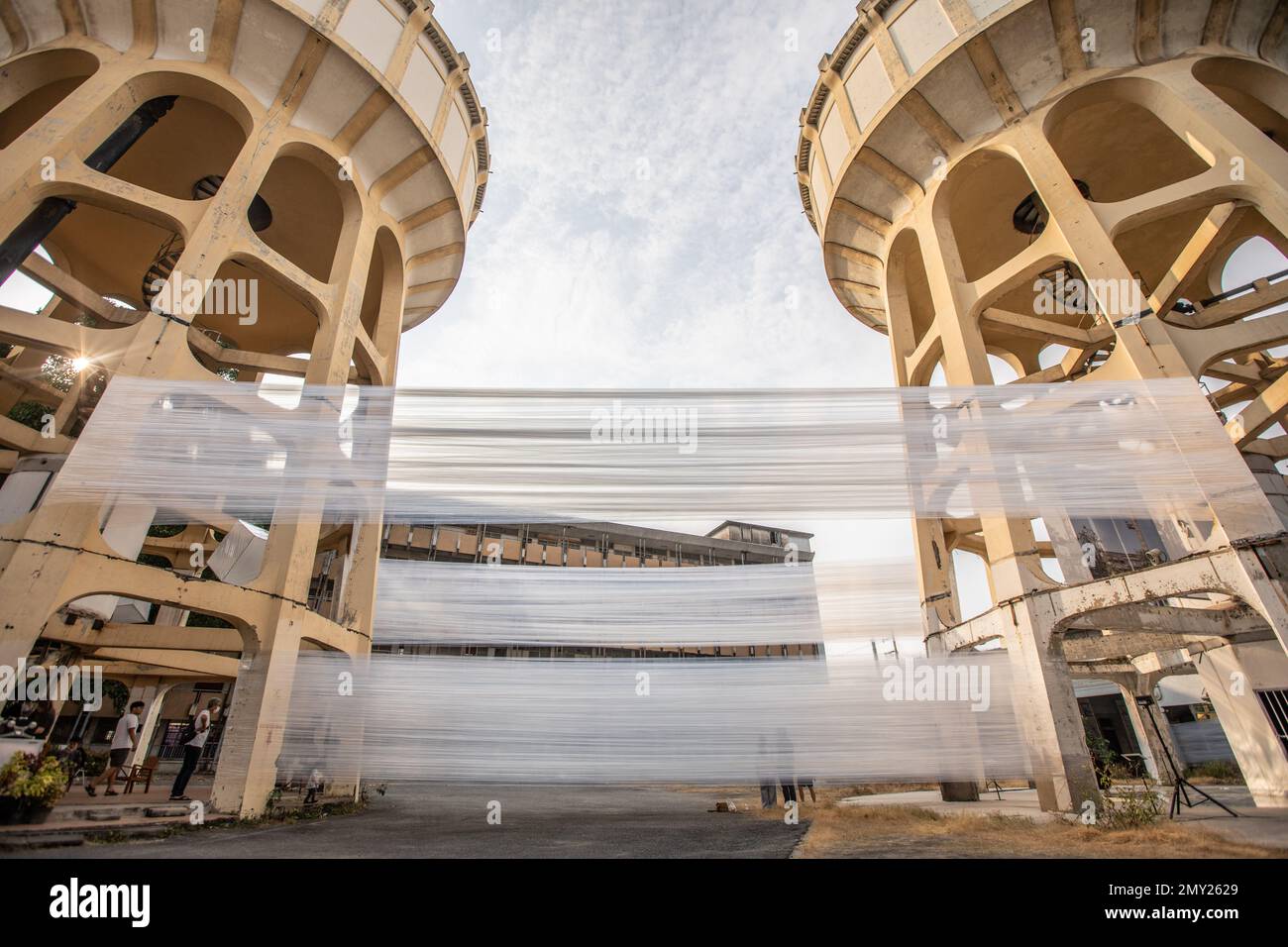 Plastic wrap seen around the Metropolitan Waterworks Authority Maen Si ...