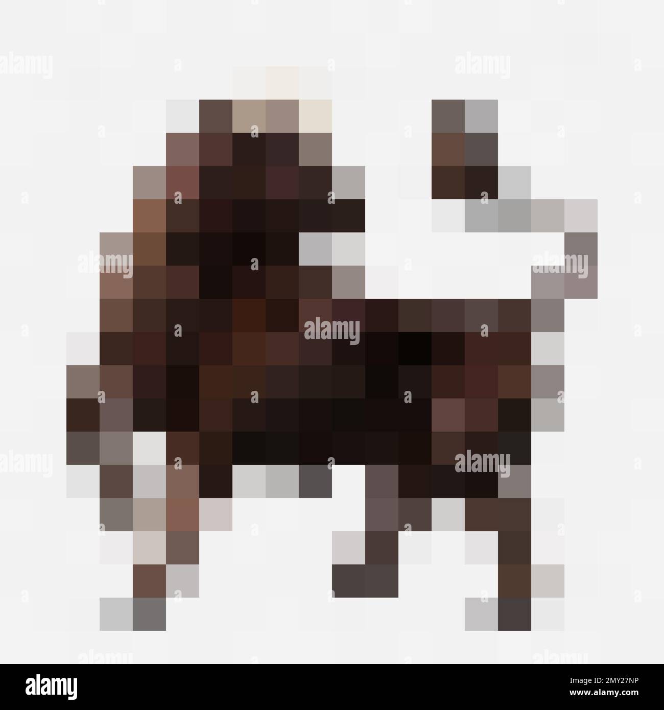 Color bull realistic composition with isolated image of animal with ...