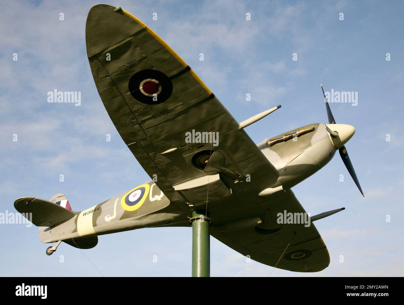 The famous spitfire aeroplane at Fairhaven Park in Lytham St Annes ...