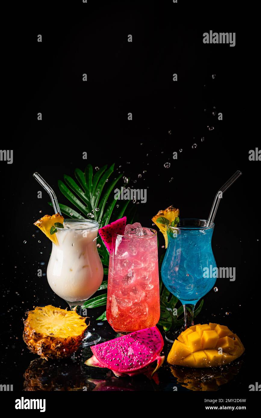 Set of classic alcohol cocktails Stock Photo - Alamy