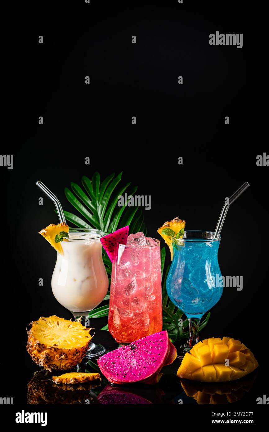 Set of classic alcohol cocktails Stock Photo - Alamy