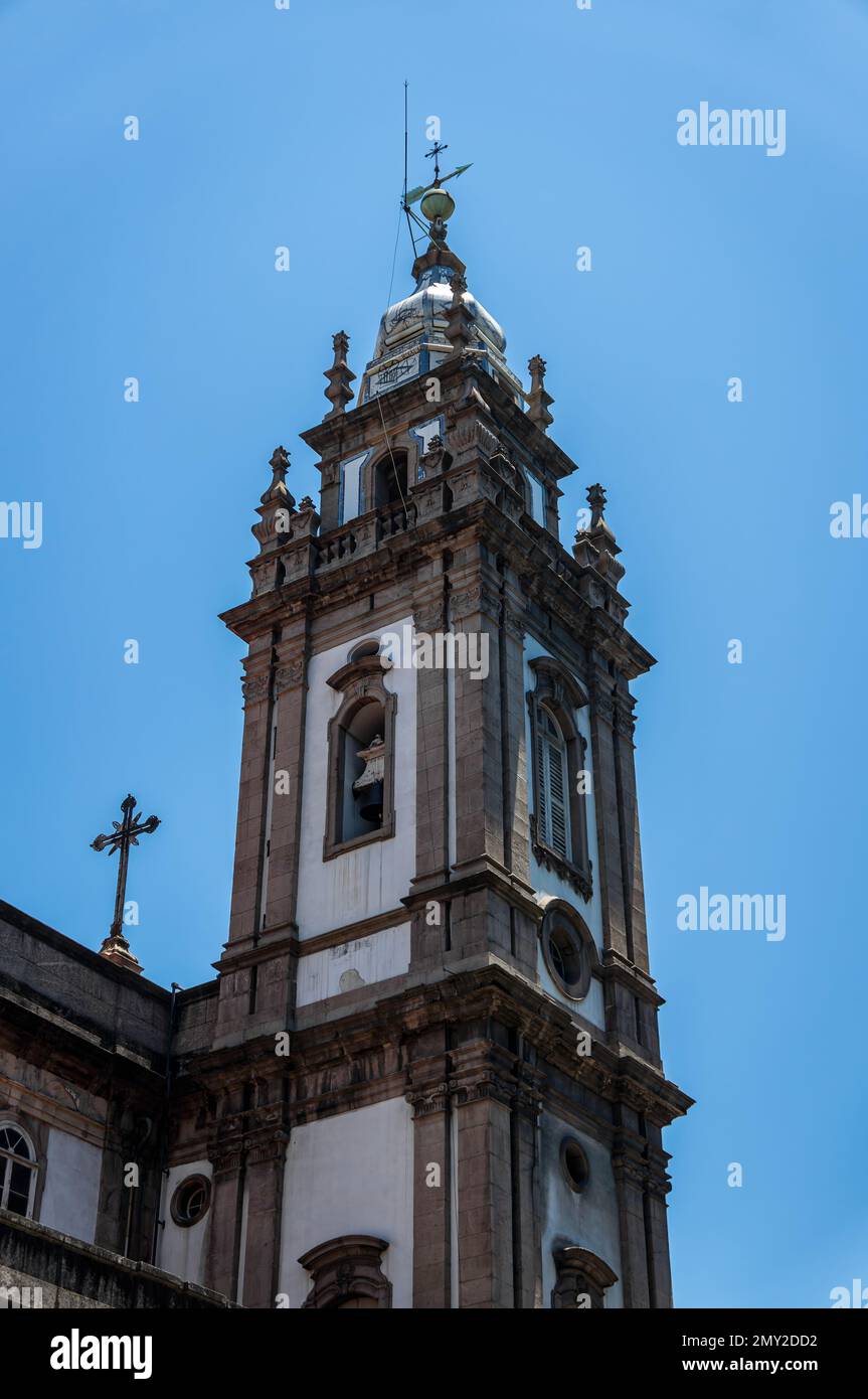 The right tower of Candelaria church located in Centro district, at ...