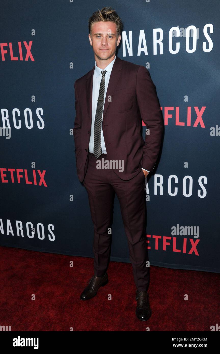 Boyd Holbrook attends the LA Premiere of "Narcos" Season Two held at ...