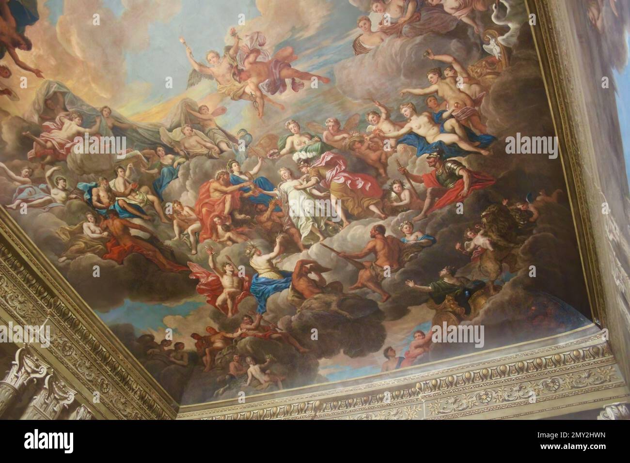 Grand staircase ceiling painting The Creation of Pandora by Louis ...
