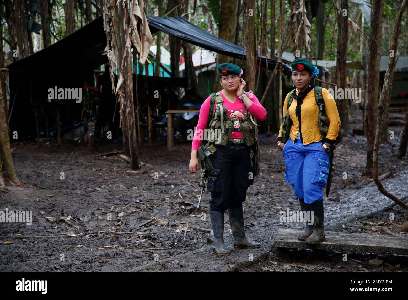 Rebels soldiers of the 48th Front of the Revolutionary Armed Forces of ...