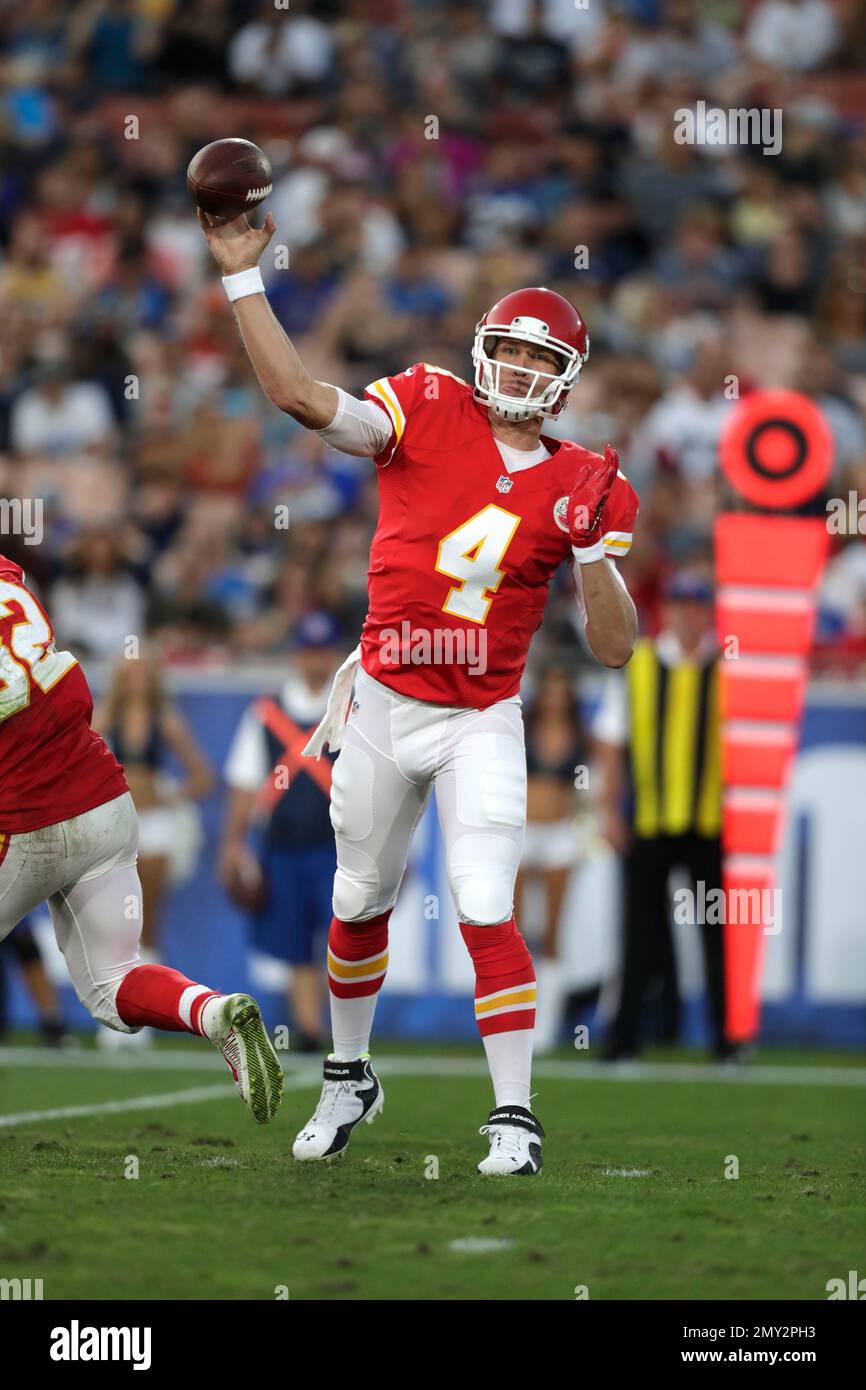 Kansas City Chiefs quarterback Nick Foles gets set to pass during the ...