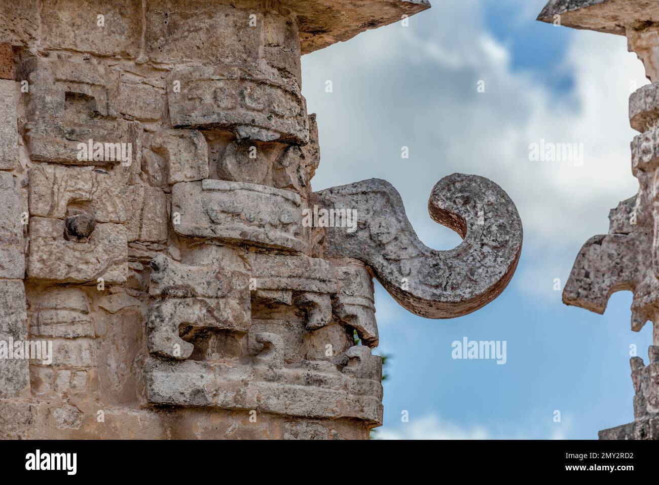 Temple of Masks in the Las Monjas complex in Chichén Itzá, Yucatán ...