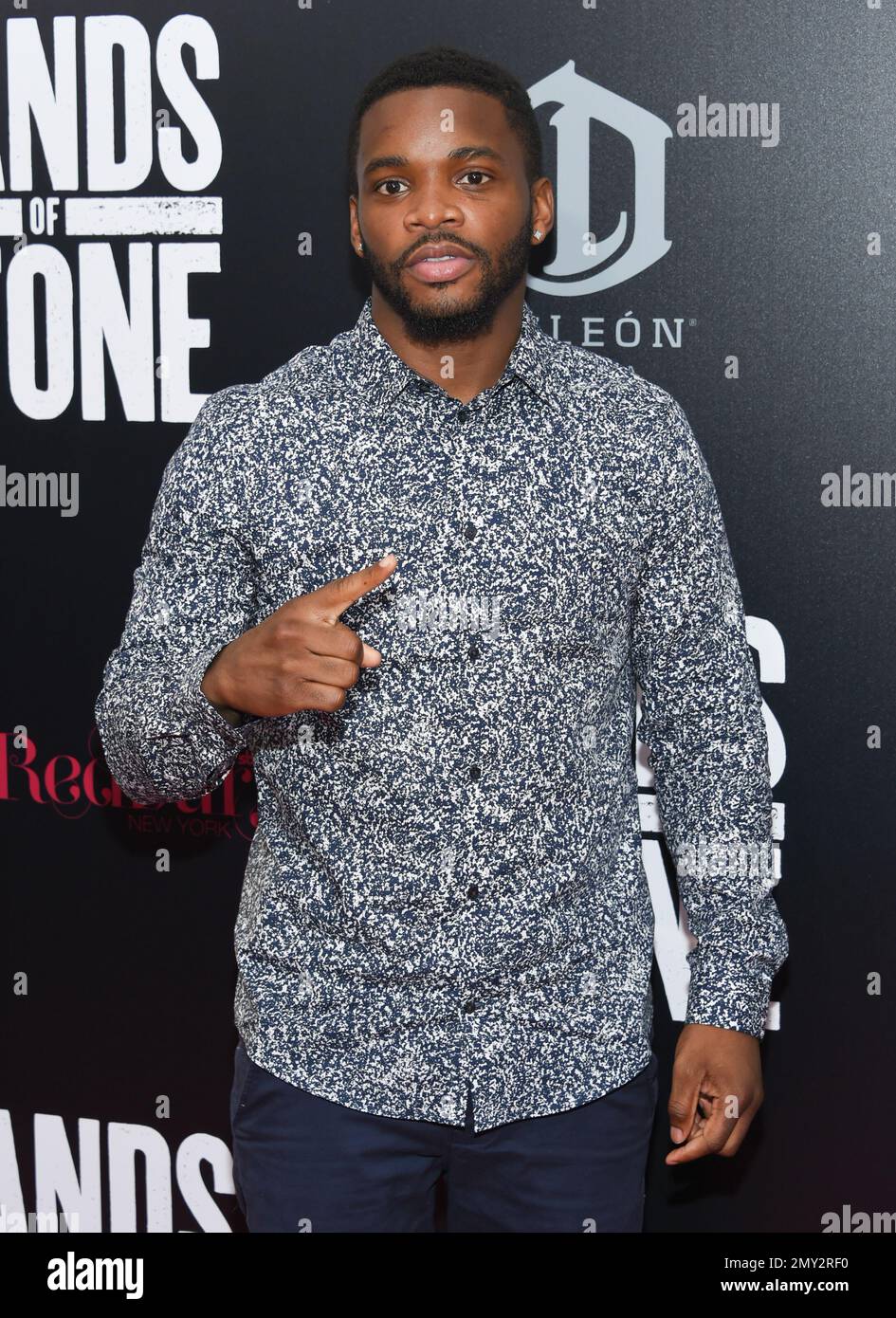 Professional boxer Eddie Gomez attends the U.S. premiere of "Hands of ...