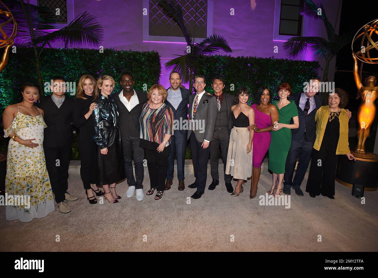 Michelle Ang, from left, Rami Malek, Felicity Huffman, Sarah Paulson ...