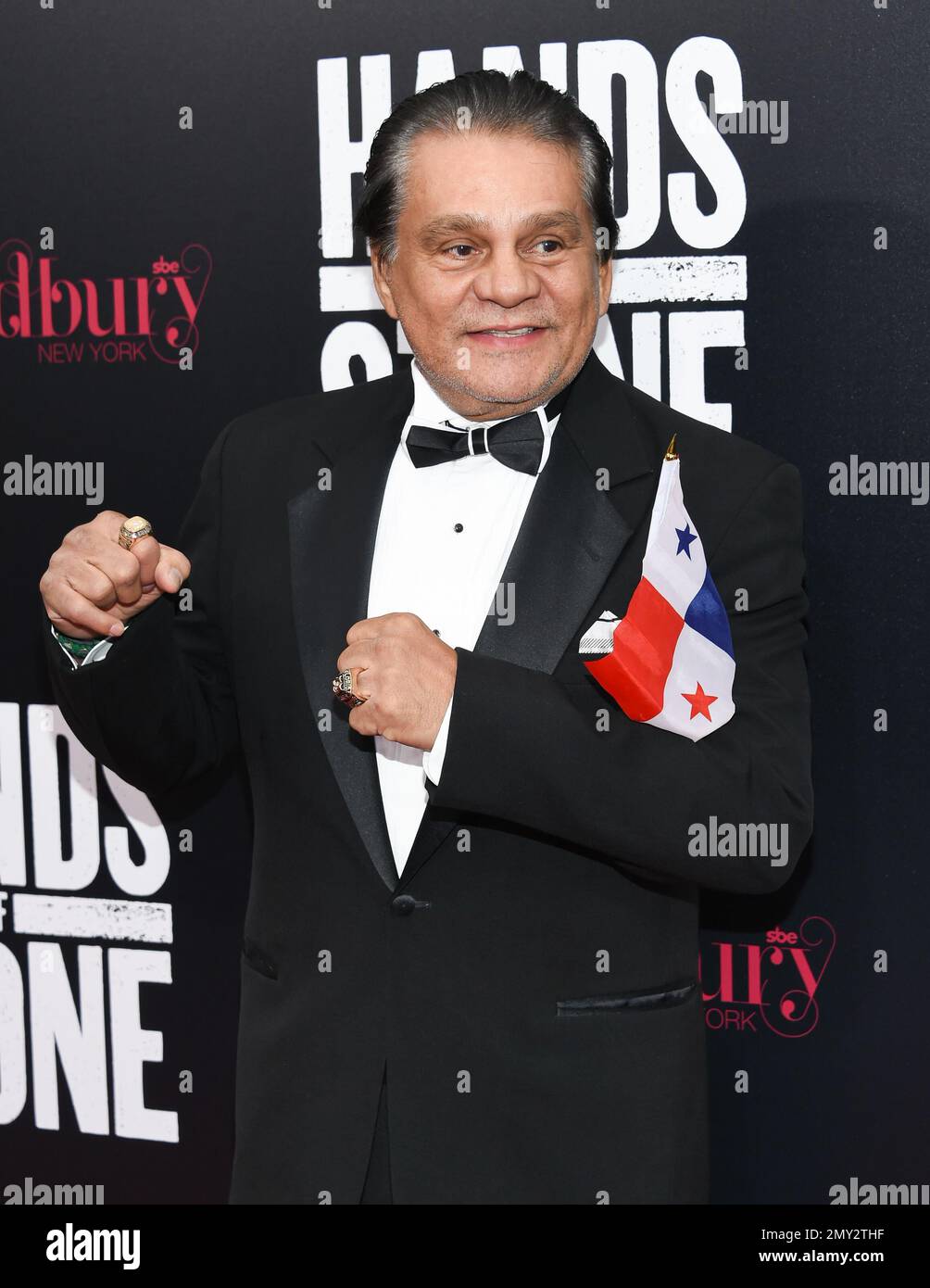 Former professional boxer Roberto Duran attends the U.S. premiere of ...