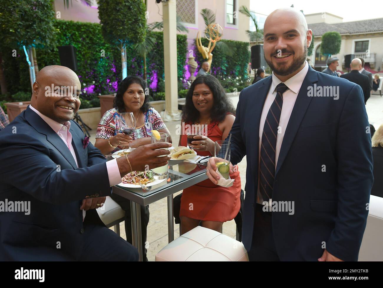 Terance Bernie Hines, from left, Lakshmi Jayasekera, Thushari Jayasekera and Matthew Irving ...