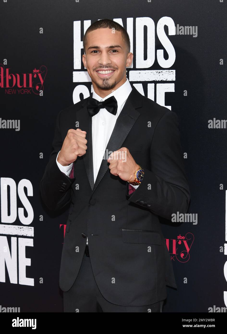 Professional boxer Zachary Ochoa attends the U.S. premiere of "Hands of ...