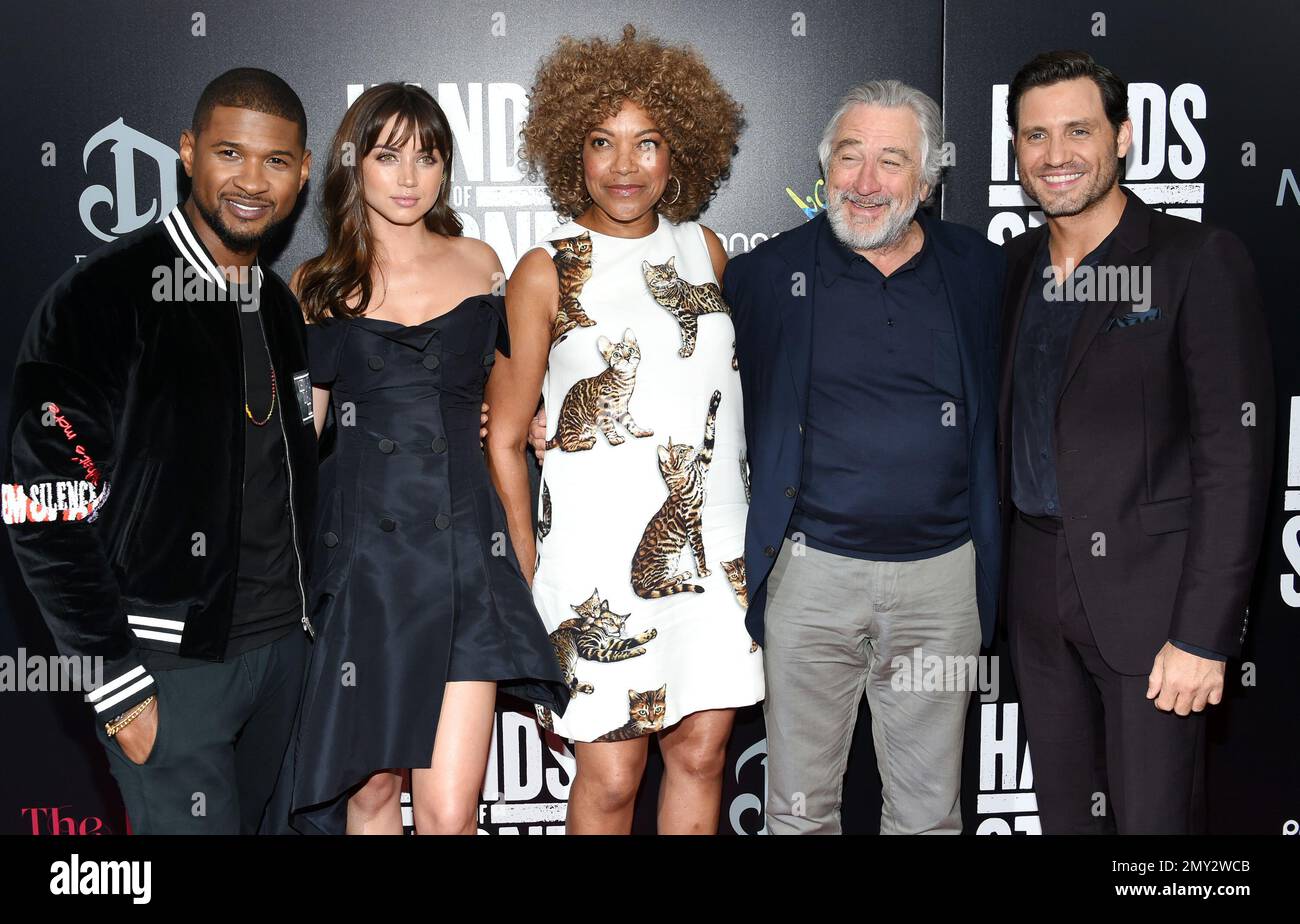 Actors Usher Raymond, left, Ana de Armas, Robert De Niro, his wife ...