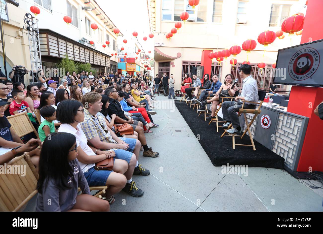 Andrea Cherng, CMO, Panda Restaurant Group, from left, architect Alvin ...