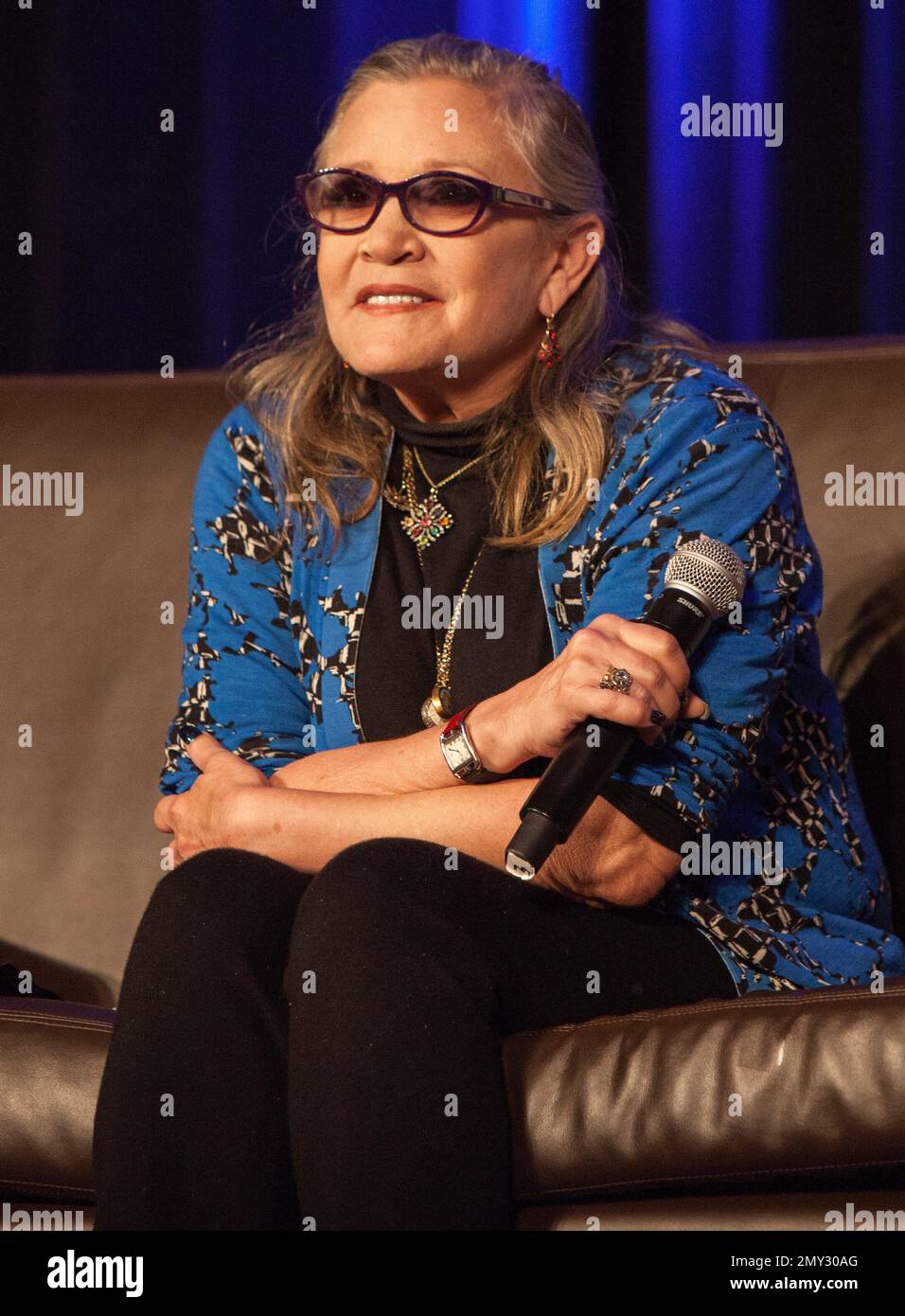 Carrie Fisher during Wizard World Chicago Comic-Con at the Donald E ...
