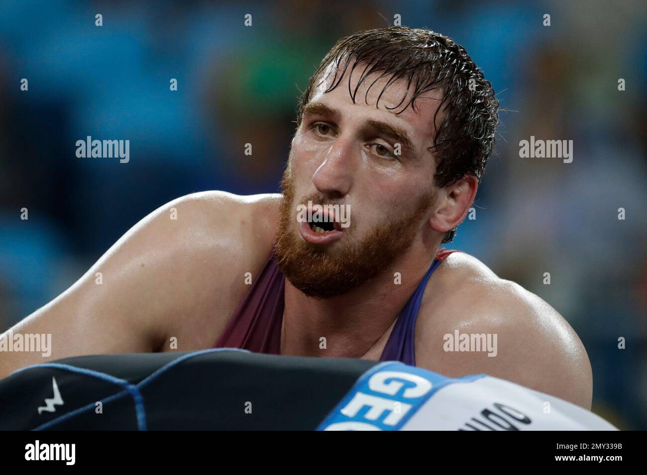 Russia's Abdulrashid Sadulaev reacts after winning the bronze medal ...