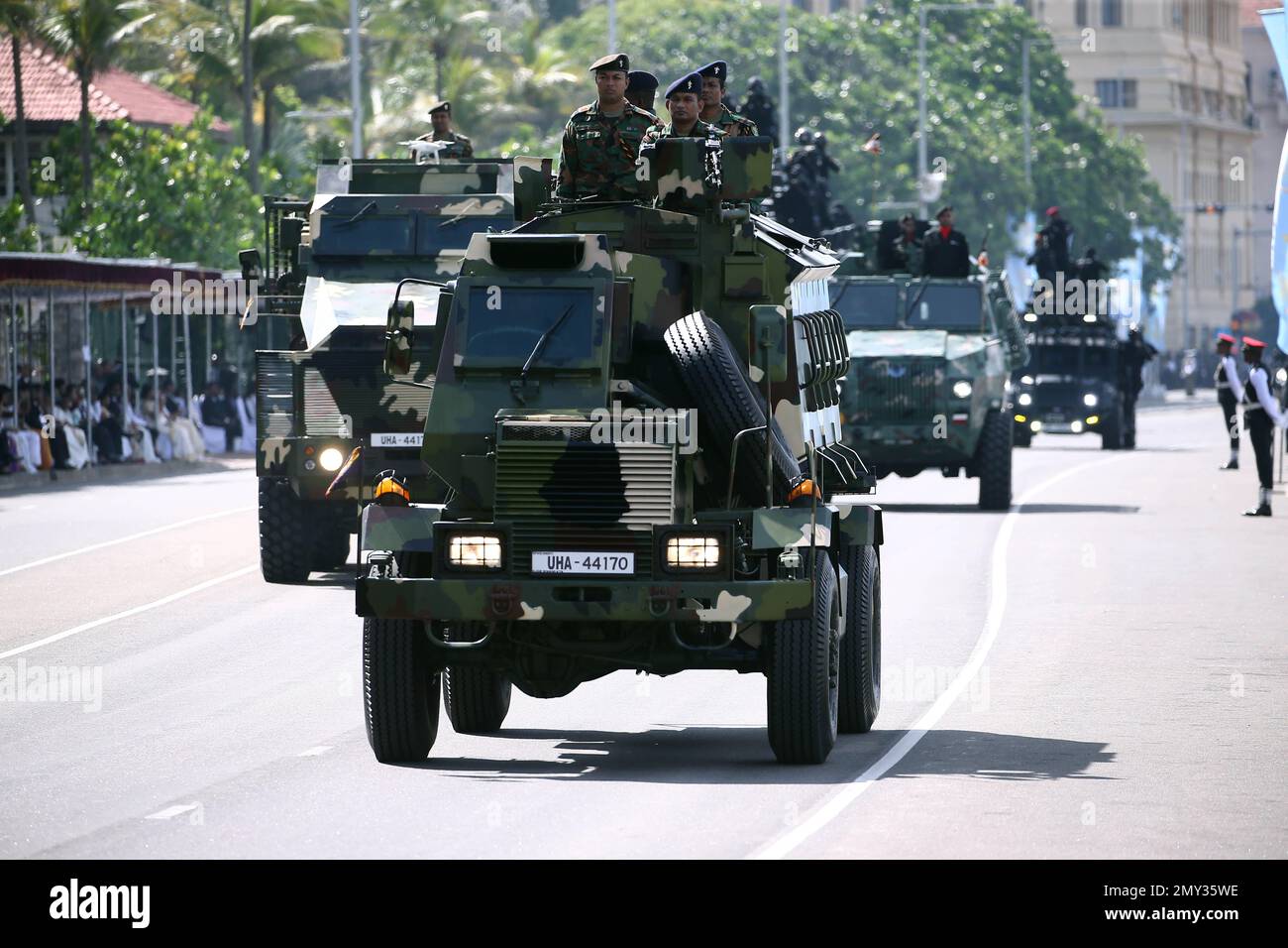 Colombo, Sri Lanka. 4th Feb, 2023. Sri Lanka's military personnel take ...