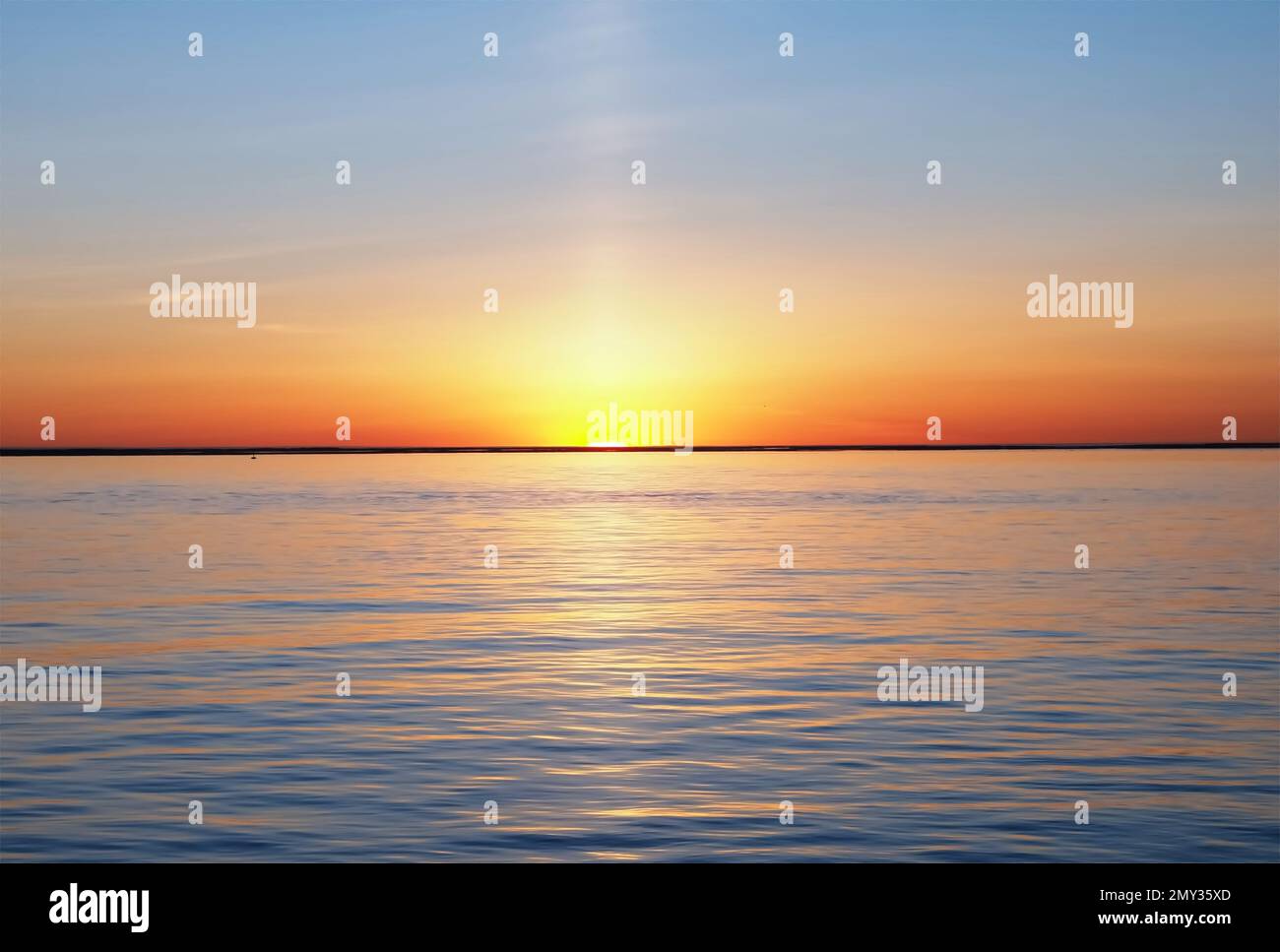 Awesome sunset above the ocean Stock Photo - Alamy