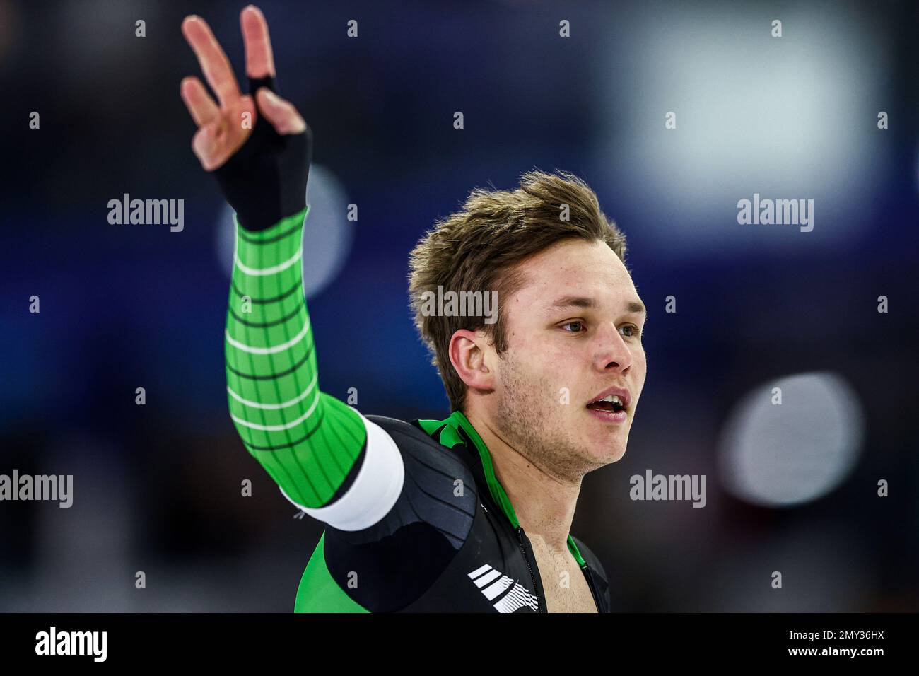 HERENVEEN - Marcel Bosker in action on the 1500 meters during the ...