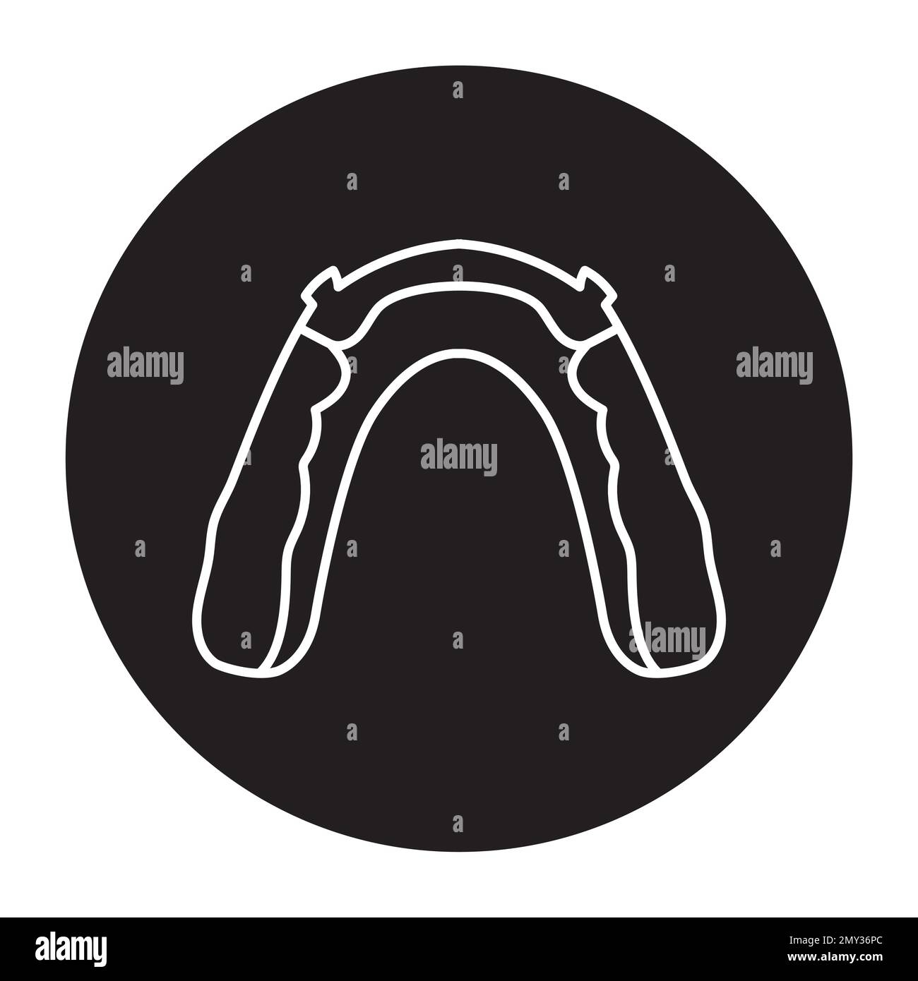 Hawley retainer line icon. Dental prosthetic. Vector illustration Stock ...