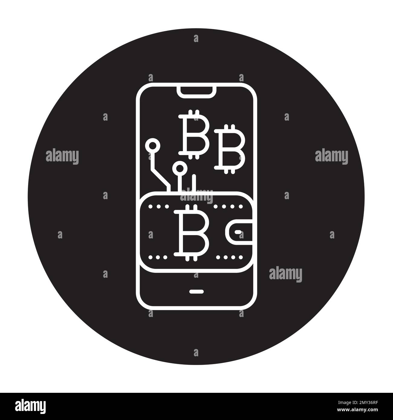 Cryptocurrency wallet color line icon. Digital crypto art. Pictogram for web page Stock Vector ...