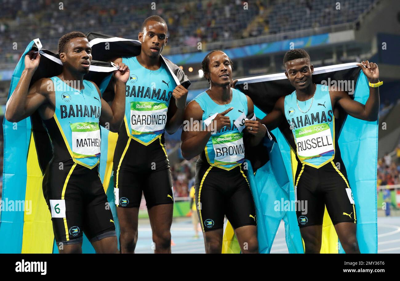 The Bahamas team from left, Michael Mathieu, Steven Gardiner, Chris ...