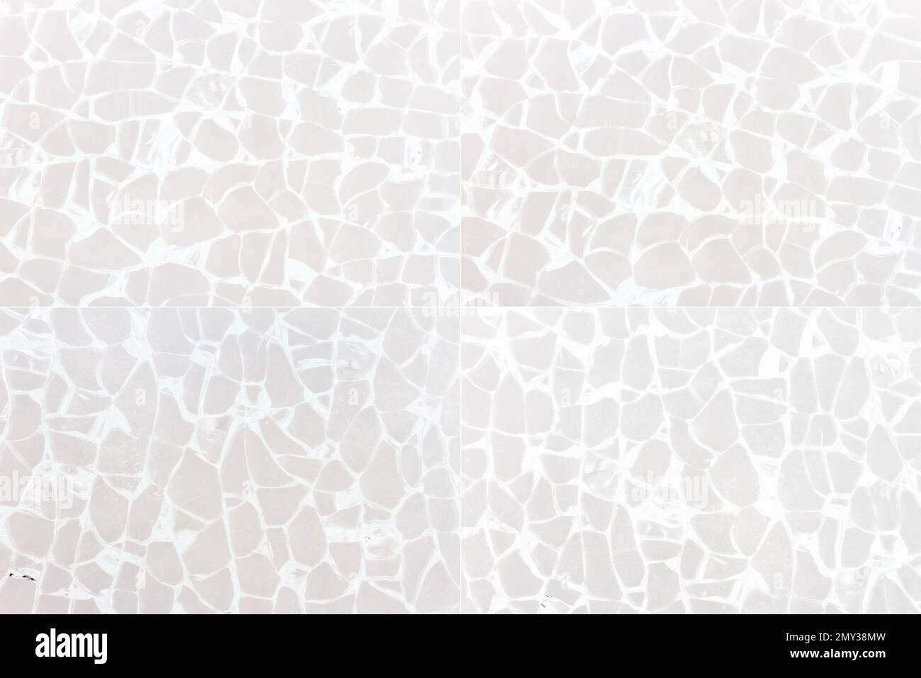 Collection of broken glass textures on a gray background. Crackled ...
